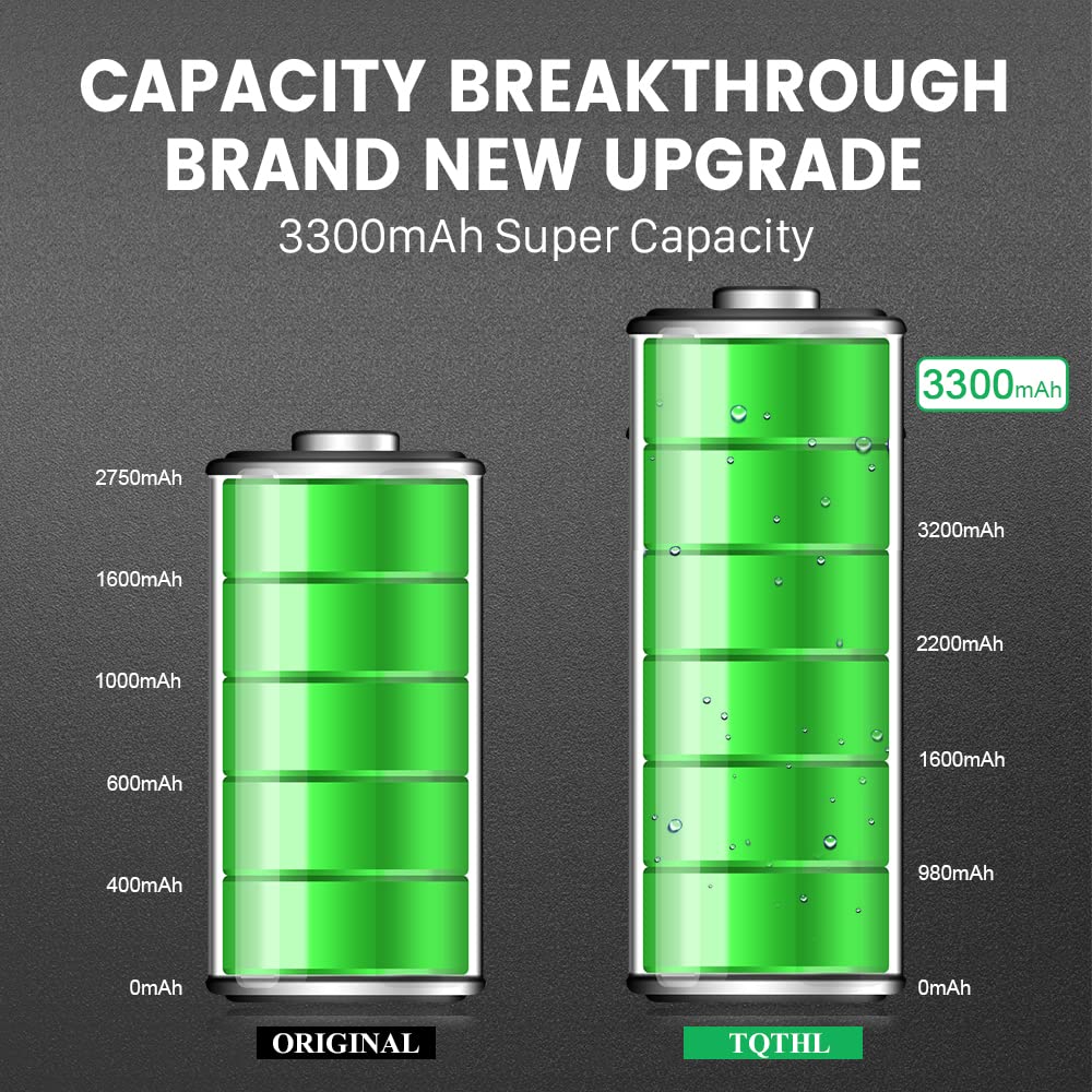 TQTHL [3300mAh] Battery for iPhone 7 Replacement, (2023 New Version) High Capacity New 0 Cycle Batteries Only for A1660 A1778 A1779 with Professional Tool Kit