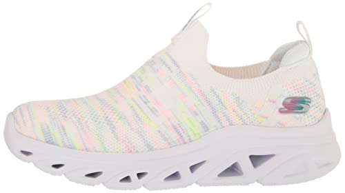 Skechers girls Glide-step Sport -Good Energy Sneaker, White/Multi, 10.5 Little Kid US