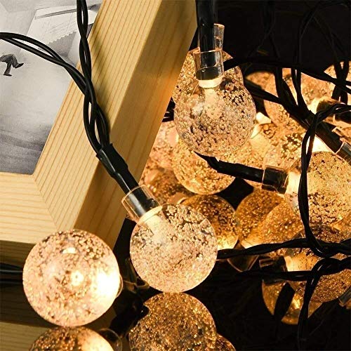 WDWL Solar String Light, 30 Lights Outdoor Fairy Lights Waterproof Crystal Ball Decorative Lights for Garden, Terrace, Garden, Home Decorative Lights