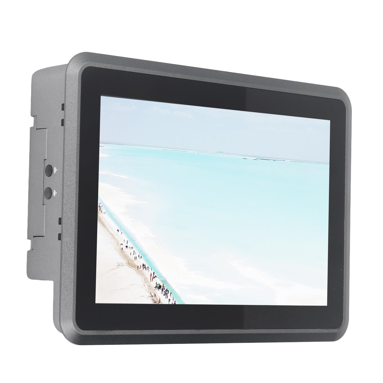 Walfront Rugged Touchscreen Tablet Wide Voltage Embedded Industrial 10.1in Display Capacitive Screen PC Industrial Tablet 100β240V Aluminum Alloy (US Plug)