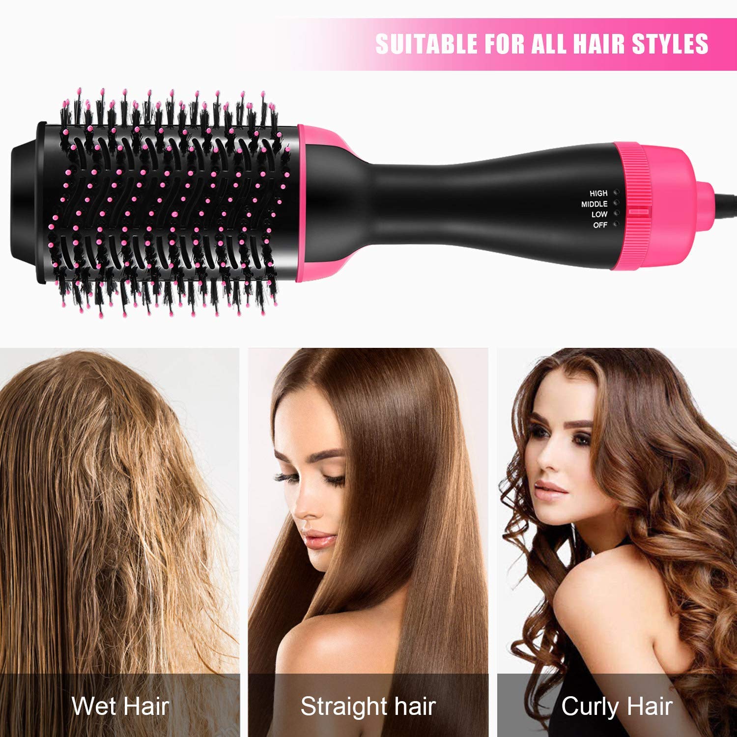 Travel Case for Hair Dryer Brush Portable Lightweight Hard Carrying Case Storage Bag (Not Include Hot Air Brush)