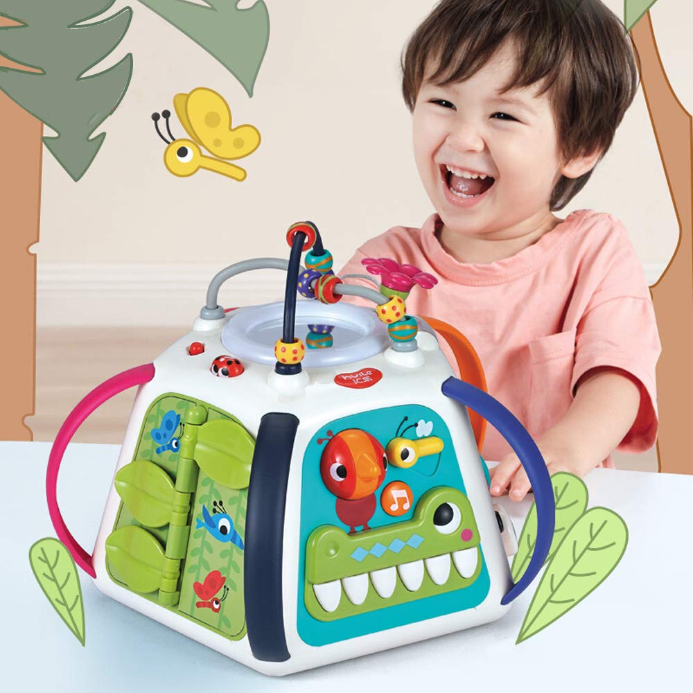 Woby Activity Cube 18-in-1 Educational Toddler Baby Toy Musical Game Play Center with Sounds and Lights,Lots of Functions for Learning and Development