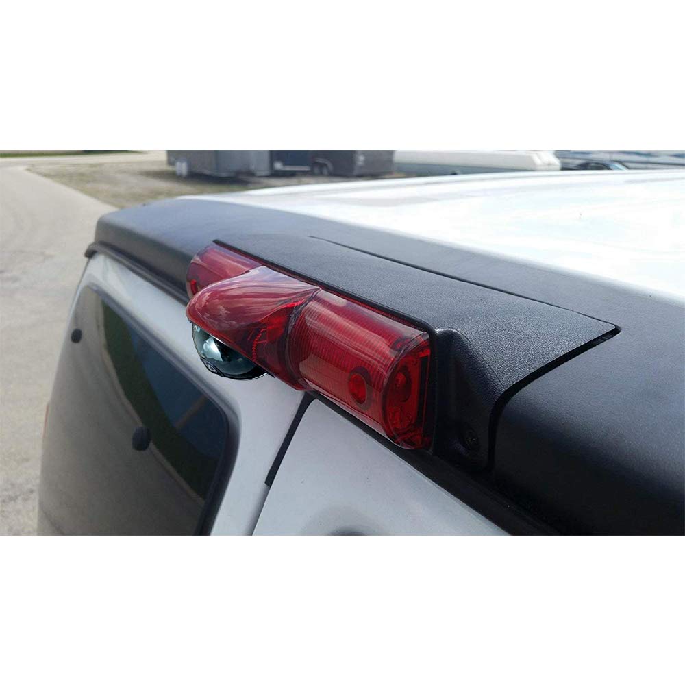 Videosystem Rear View Camera Backup Camera Replacement for Chevy Express GMC Savana Cargo Van Transporter/Savana Explorer 2003-2018 Year Third Brake Light, with Roof Top Mount