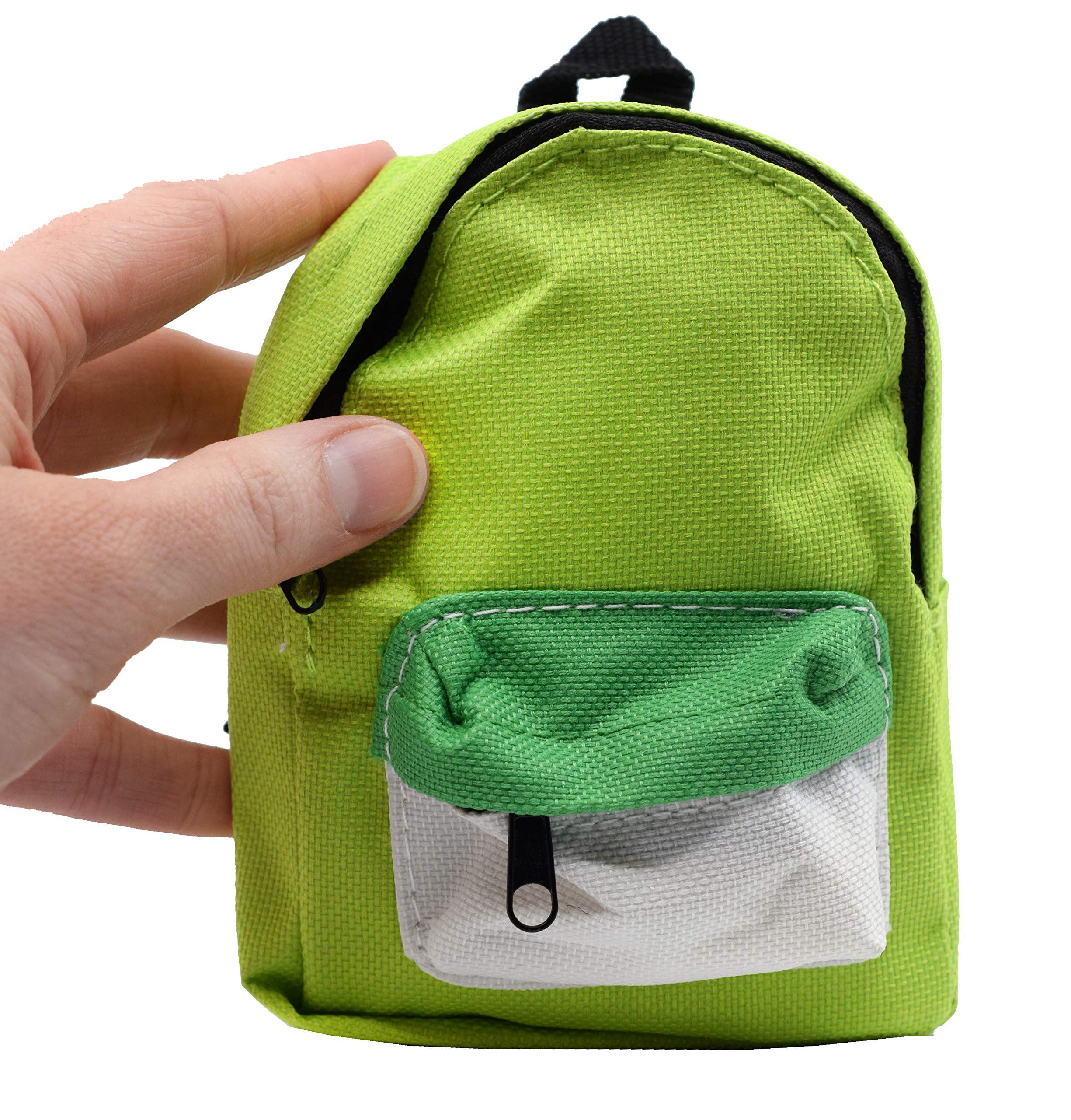 Teak Tuning Fingerboard Backpack Case, Green - 5" x 3.75" - Miniature Canvas Bag for Tuning Travel & Storage
