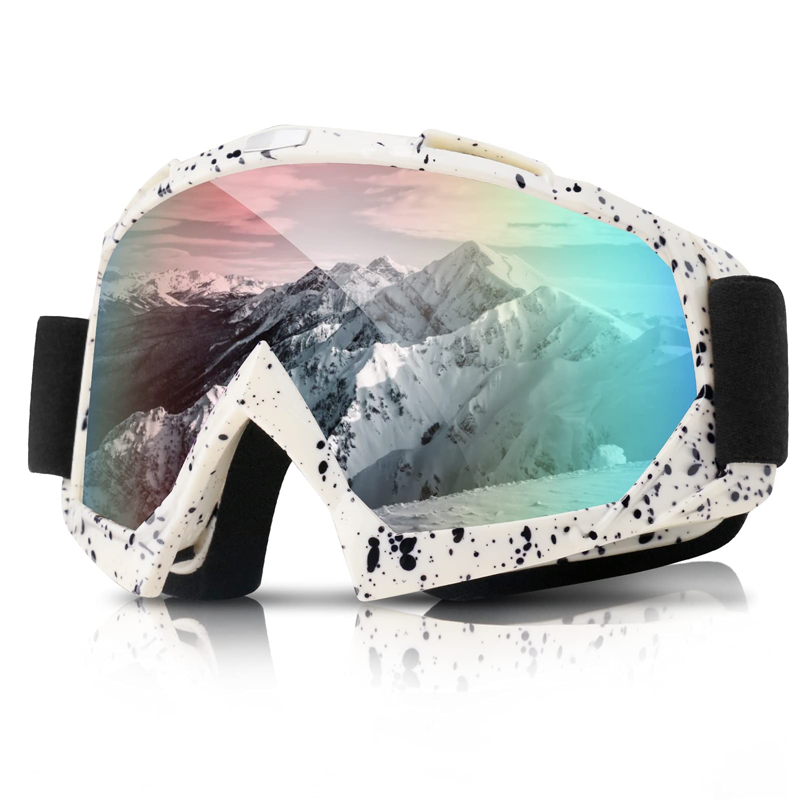 Tsuinz Ski Goggles, Snowboard Goggles for Winter Outdoor Men/Women(Black)