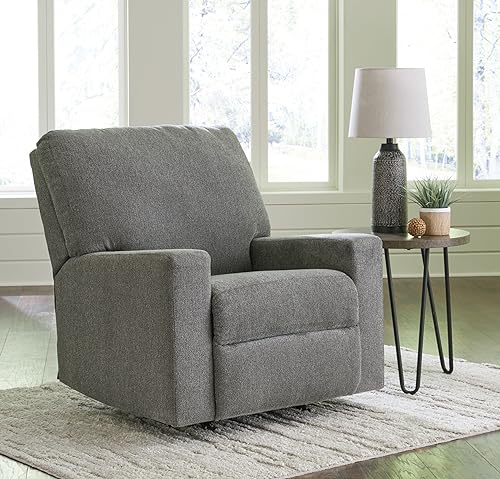 Signature Design by Ashley Deltona Casual Manual Rocker Recliner, Gray