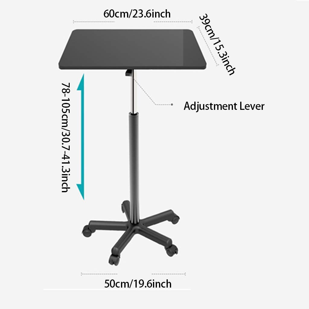 TOE Computer Desk Multifunctional Modern Sturdy Office Desk Study Writing Desk Height Adjustable Laptop Desk Learning Desk for Home Office (Color : Black)