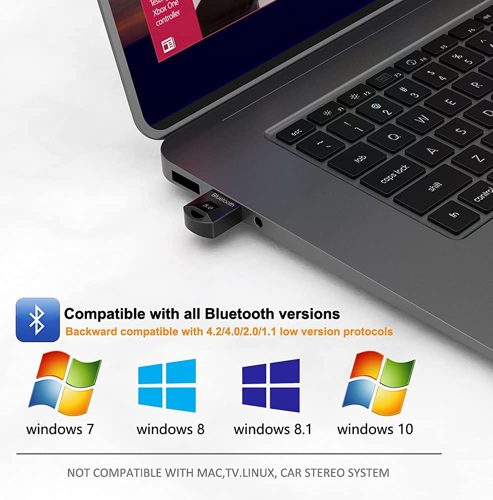 Universal USB Receiver for Wireless Keyboard,Unifying Receiver,Wireless Mouse USB Adapter,External Bluetooth Adapter,Realtek Chips,Stable Performance,Support Win10/8/7,for Laptop,Headset,Speakers