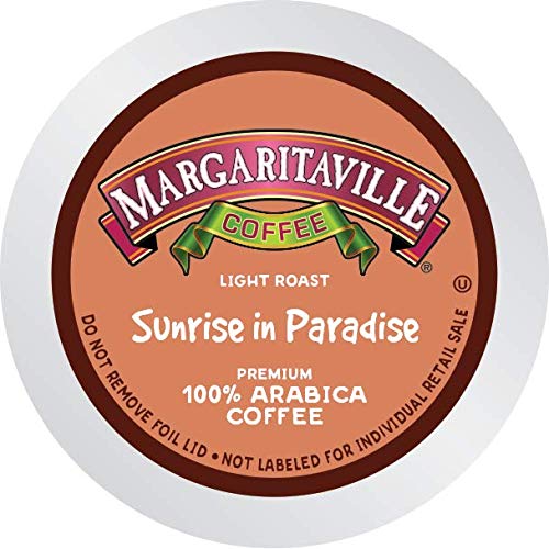 Sunrise in Paradise for K-Cup Keurig 2.0 Brewers, Margaritaville Coffee Light Roast Single Serve Coffee Pods, 0.33 Ounce (Pack of 48)