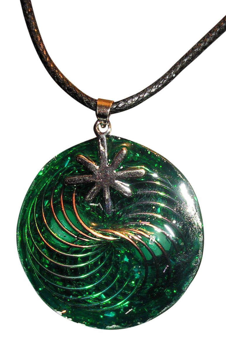 Purple People Market Place Green Orgone Vortex Pendant