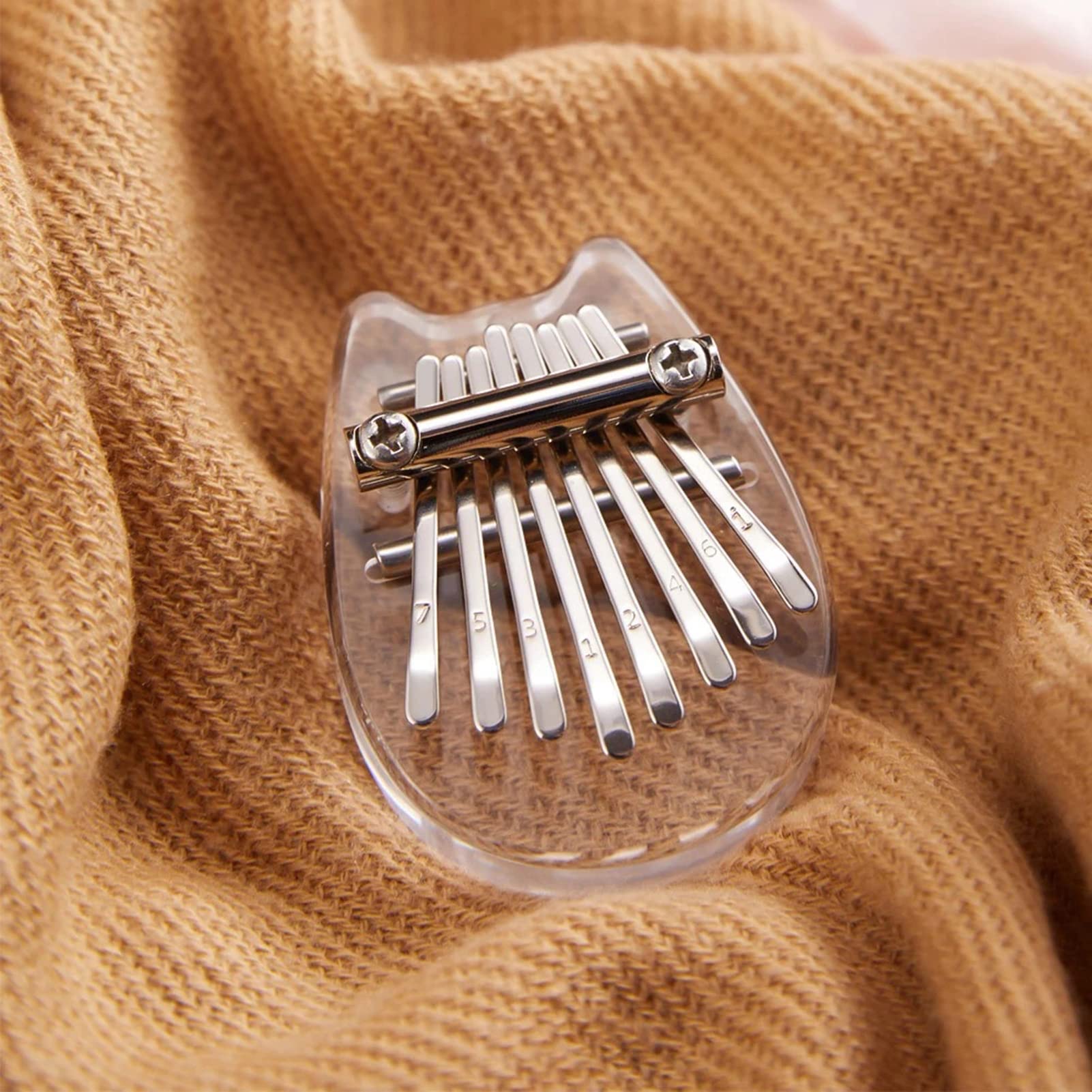 TREELF 8 Key Mini Kalimba Thumb Piano Finger Percussion Keyboard Mini kalimba key ring