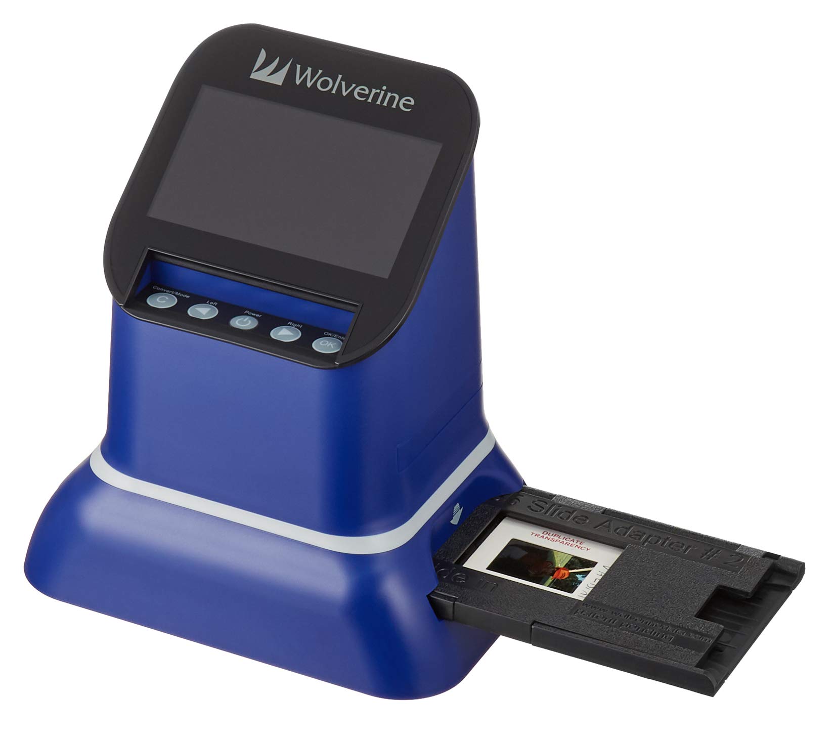 Wolverine F2D Saturn Digital Film & Slide Scanner - Converts 120 Medium Format, 127 Film, Microfiche, 35mm Negatives & Slides to Digital JPEG - Large 4.3" LCD w/HDMI Output (Blue)