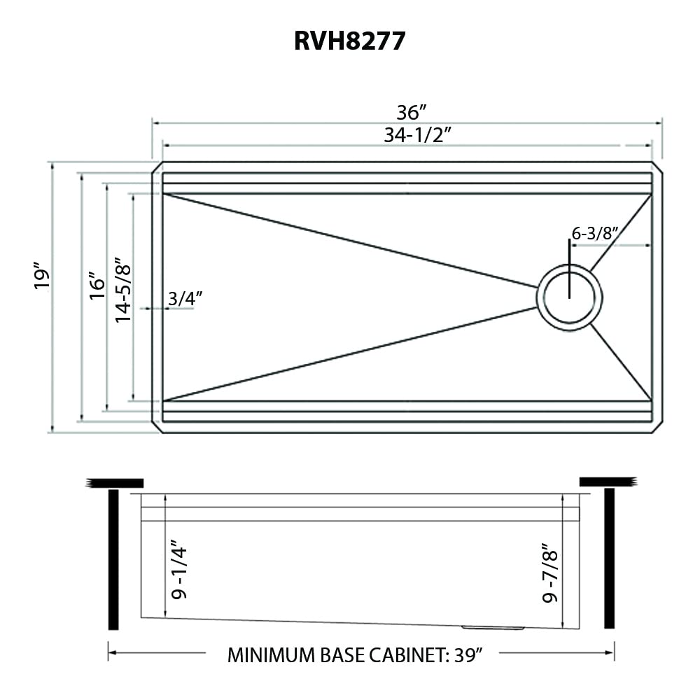 Ruvati 36-inch Workstation Dual Tier Ledge Kitchen Sink Undermount 16 Gauge Stainless Steel - RVH8277