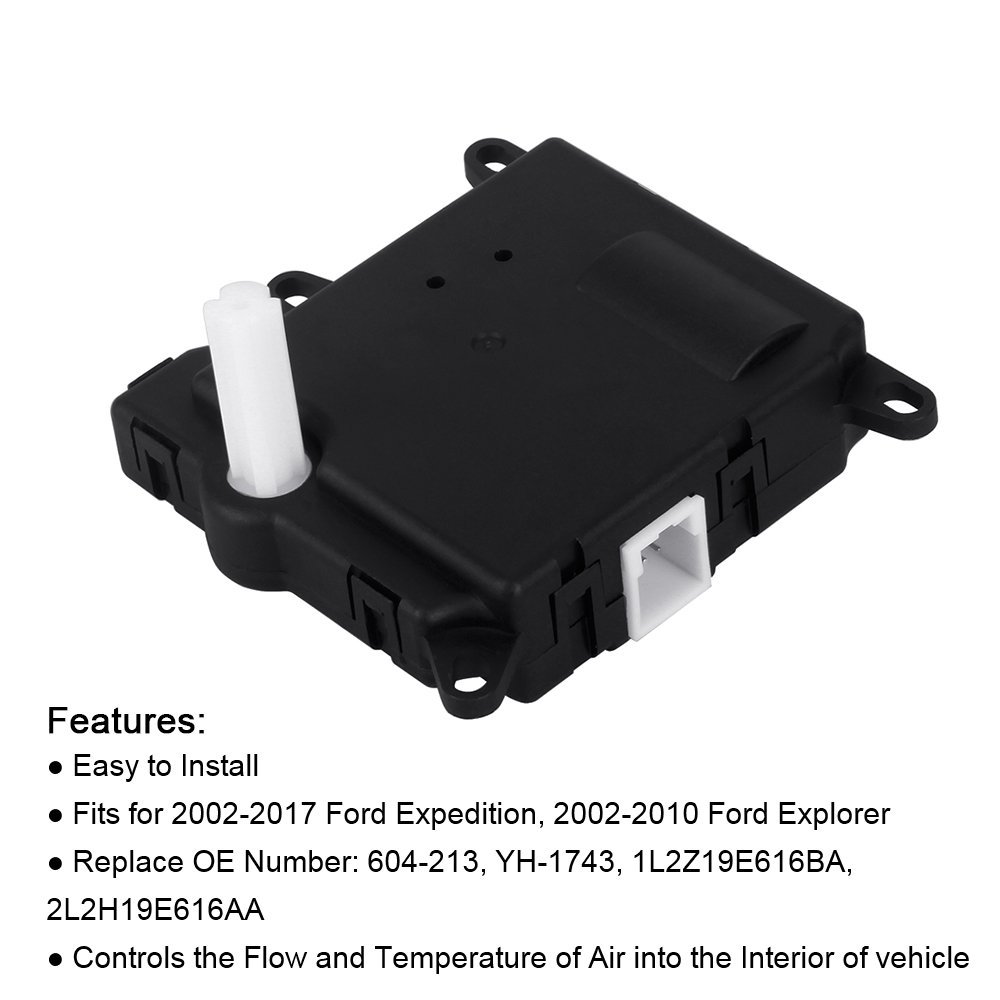 PUENGSI HVAC Blend Door Actuator Replaces 1L2Z19E616BA 604-213 Compatible with 2002-2011 Ford Expedition, 2002-2010 Ford Explorer, 2003-2005 Lincoln Aviator & Navigator, Rear Auxiliary AC Actuator