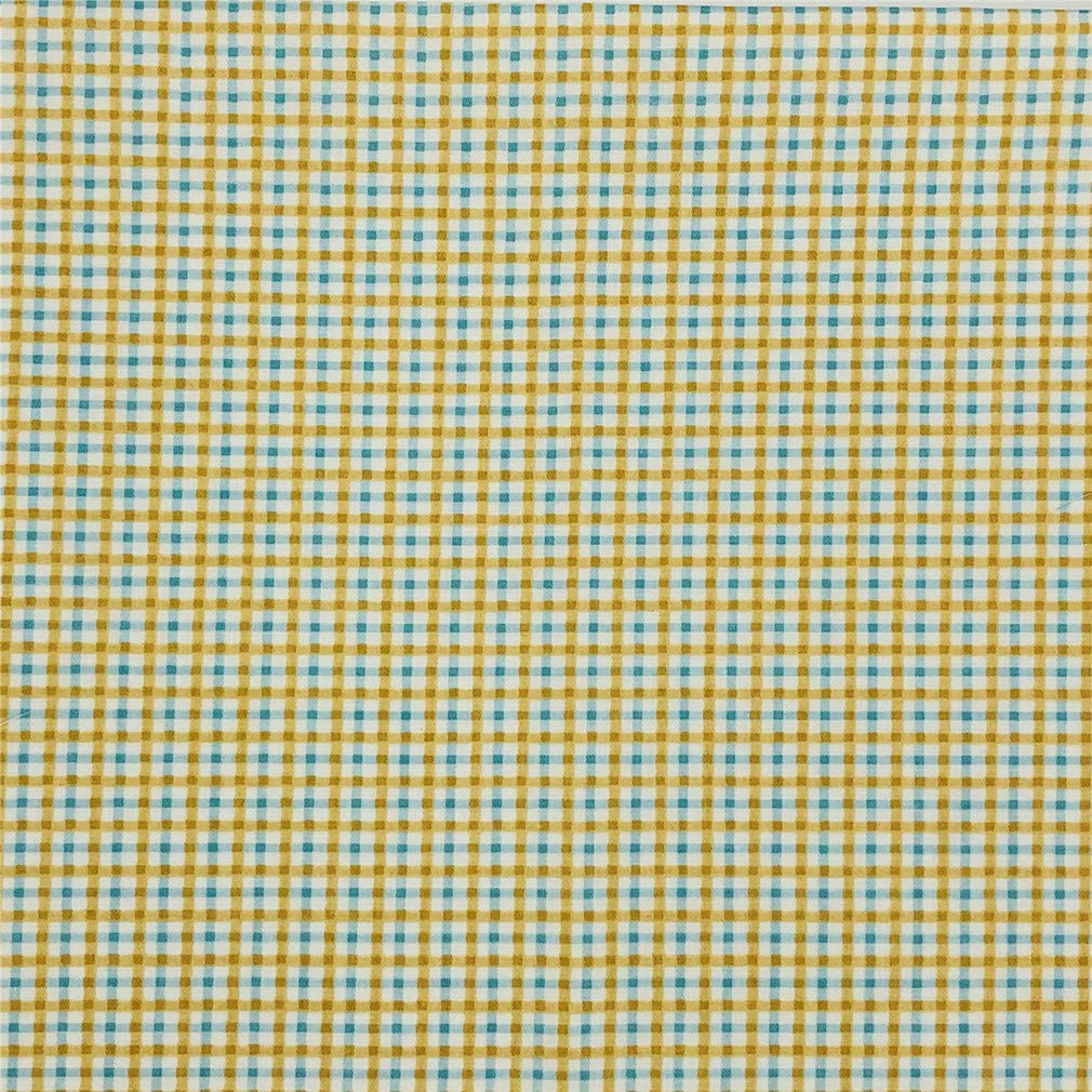 Sunflower Loquat Checked Quilting Fabric Fat Quarters,Yellow Cotton Fabric Bundles,7pcs 18 x 22 inches