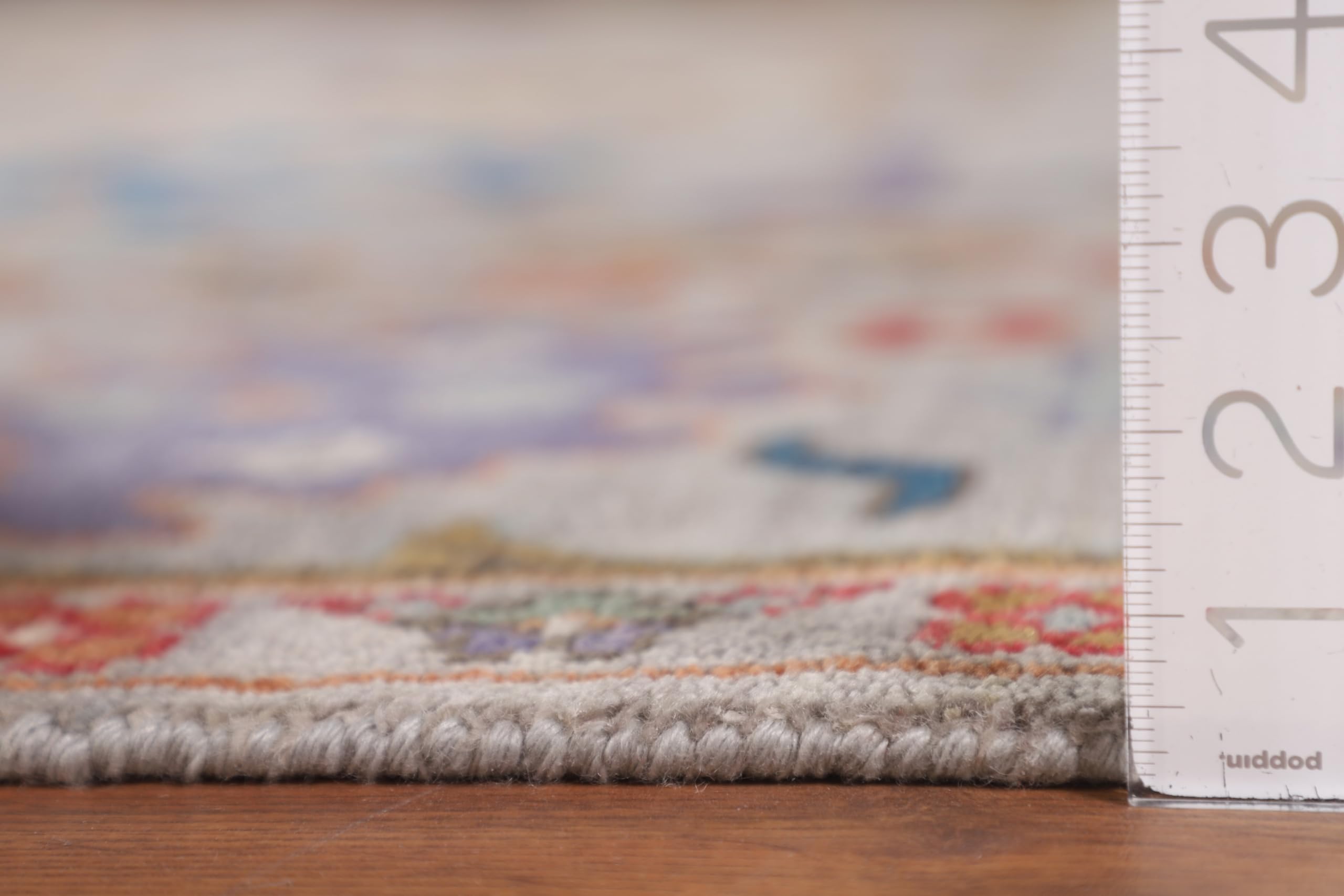 Transitional Collection 9 x 12 Oushak Area Rug, Floral/Geometric Wool Carpet for Home Décor, Living Room, Dining Room, and Bedroom