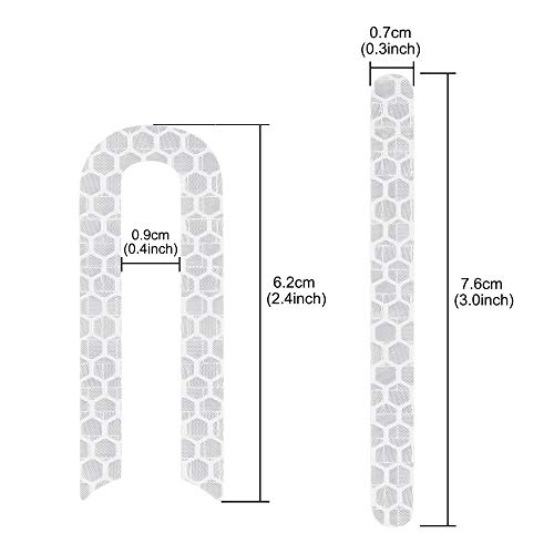 TOMALL Reflective Strip Sticker Front & Rear Wheel Rubber Sticker White Compatible for Xiaomi Mijia M365 Sticker Scooter Replacement Parts Accessories