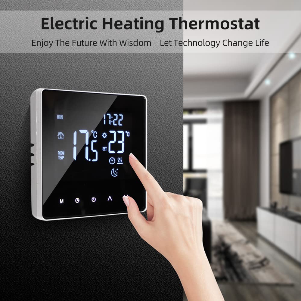 Smart Thermostat Electric Heating 0-99 (β) 16000 () Touch LCD Screen Floor Heating Controller 16A Electric Heating Film Heating Cable
