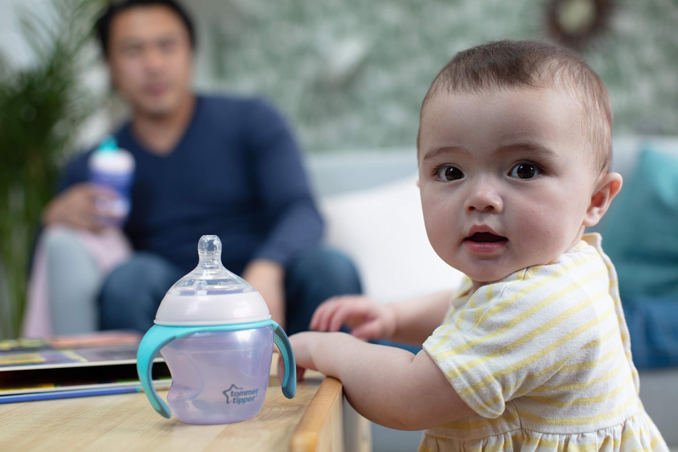 Tommee Tippee Closer to Nature First Sips Transition Cup with Handles, BPA-Free - 4+ Months, 2 Count