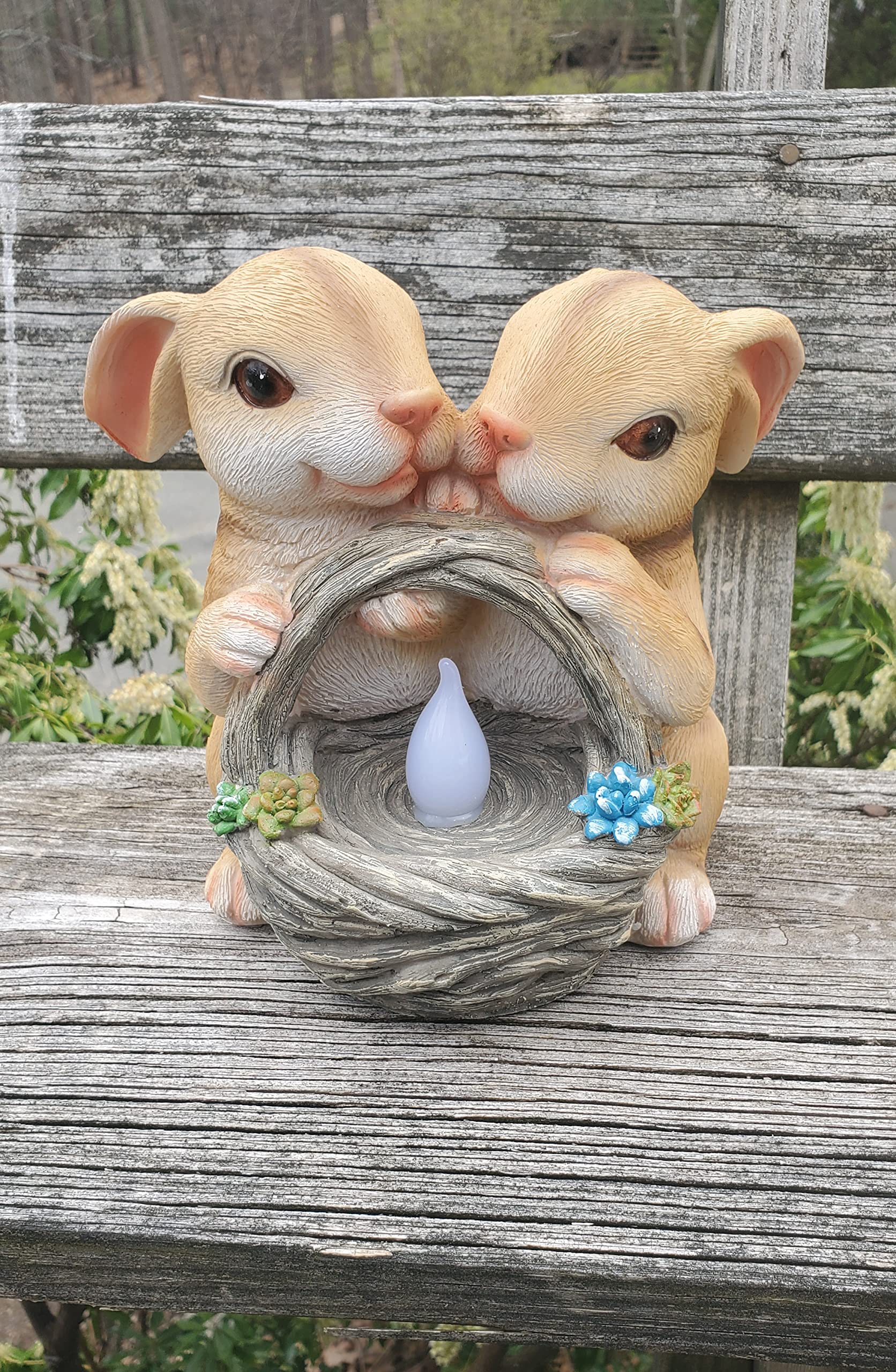VP Home Mom and Baby Squirrel Solar Powered LED Outdoor Decor Garden Light Solar Lawn Ornaments Squirrel Gifts & Garden Statue, Porcelain Squirrel Figurine Squirrel Statue