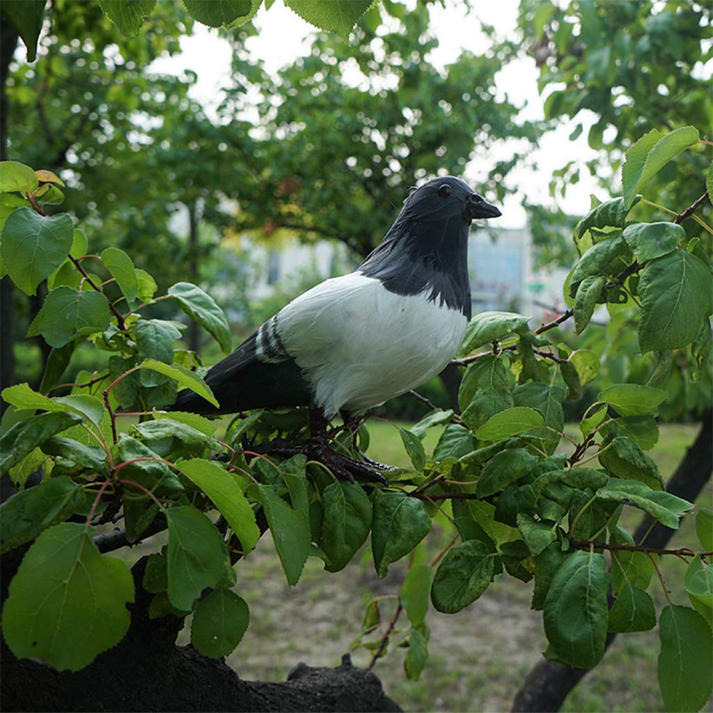 tegongse White Simulation Bird, Artificial Foam Feather Pigeon Ornaments Decorative Fake Doves for Home Garden Wedding Decoration Party
