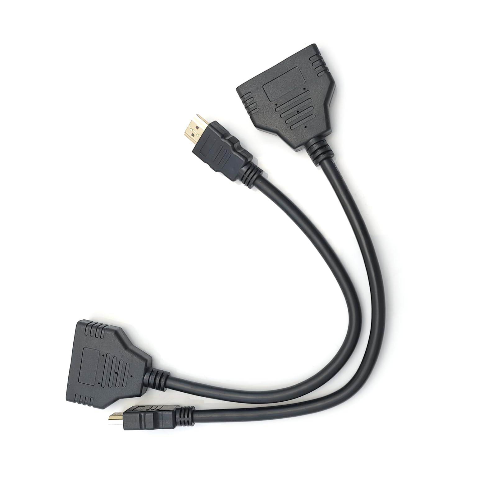 Seapple 2PCS Links HDMI-Compatible Splitter 1 in 2 Out, 4K HDMI Splitter for Dual Monitors Duplicate/Mirror Only, 1x2 HDMI Splitter 1 to 2 Amplifier for Full HD 1080P 3D with 5ft HDMI Cable