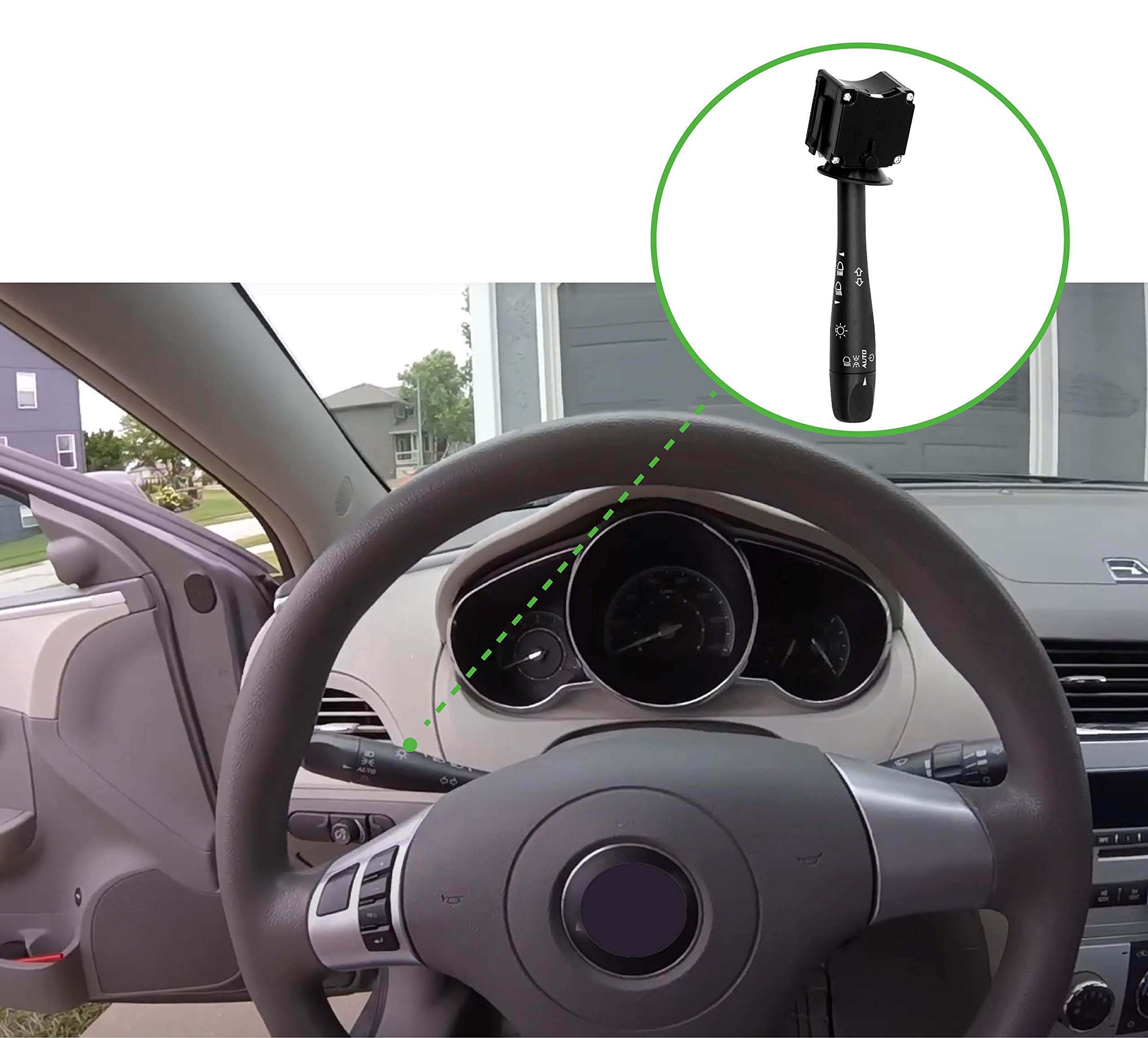 Turn Signal Switch Headlamp Switch D6253E SW8004 20940369 Compatible for 2004-2012 Chevy Malibu 2005-2011 Pontiac G6 2007-2009 Saturn Aura