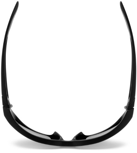 Spy Optic Men's Dirty Mo Polarized Rectangular Sunglasses, Matte Black Frame/Grey Lens, one Size