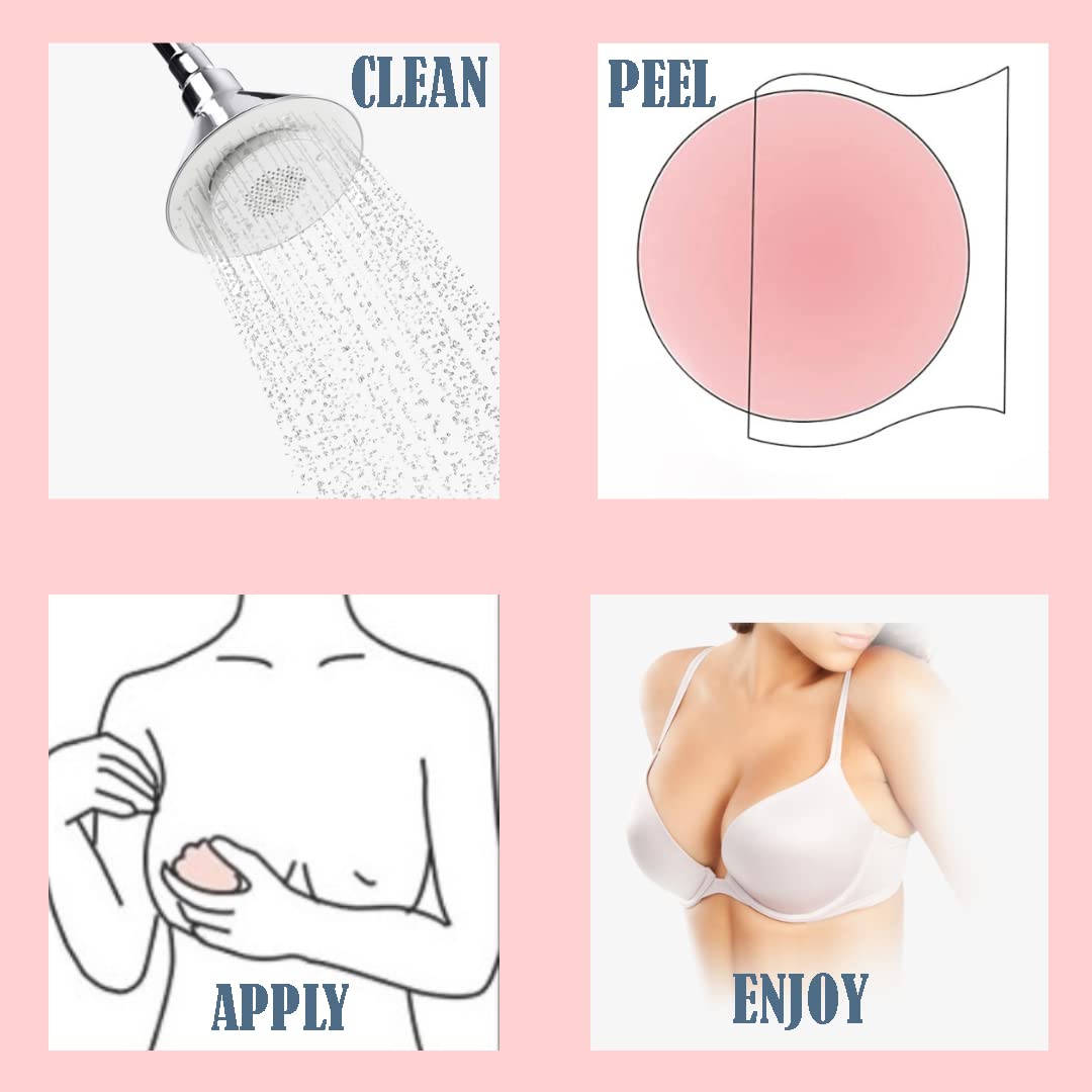 SUPERIOR PARAGON NIPPLE COVERS (2PAIR) REUSABLE ADHESIVE SILICONE COVER WITH TRAVEL CASE Nude