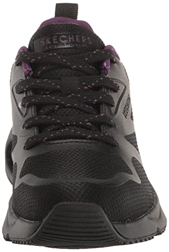 Skechers Women's TRES UNO-Modern AFF-AIR Sneaker, 10 Black