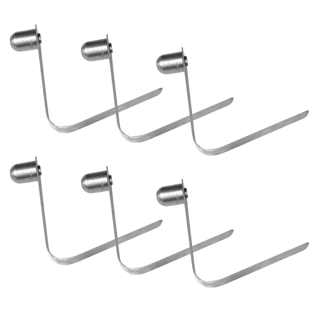 Super SW 6 Piece 8mm Kayak Paddle Tent Pole Push Button Spring Snap Clips Spring Locking Pin Spring Snap Clips Tube Locking Pin Clips for Camping Kayak Paddle Tent Pole Replacement