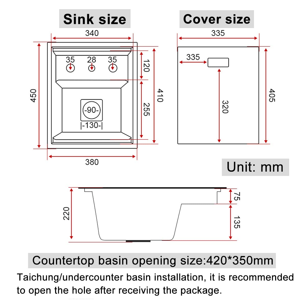 Single Bowl Kitchen Sinks With Cup Washer ,Single Bowl Stainless Steel Workstation Bar Sink with Glass Rinser, for home Hotel Cafe Restaurant,black