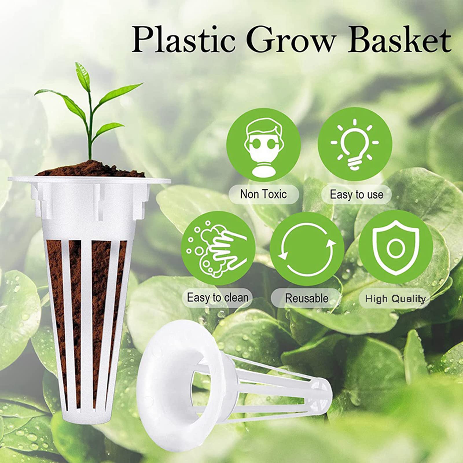Seed Pod Kit for AeroGarden 120 Pcs Hydroponic Garden Accessories Pod Kit Including Grow Baskets Transparent Insulation Lids Plant Grow Sponges Labels for Seed Starting System, Hydroponic Growing Kit
