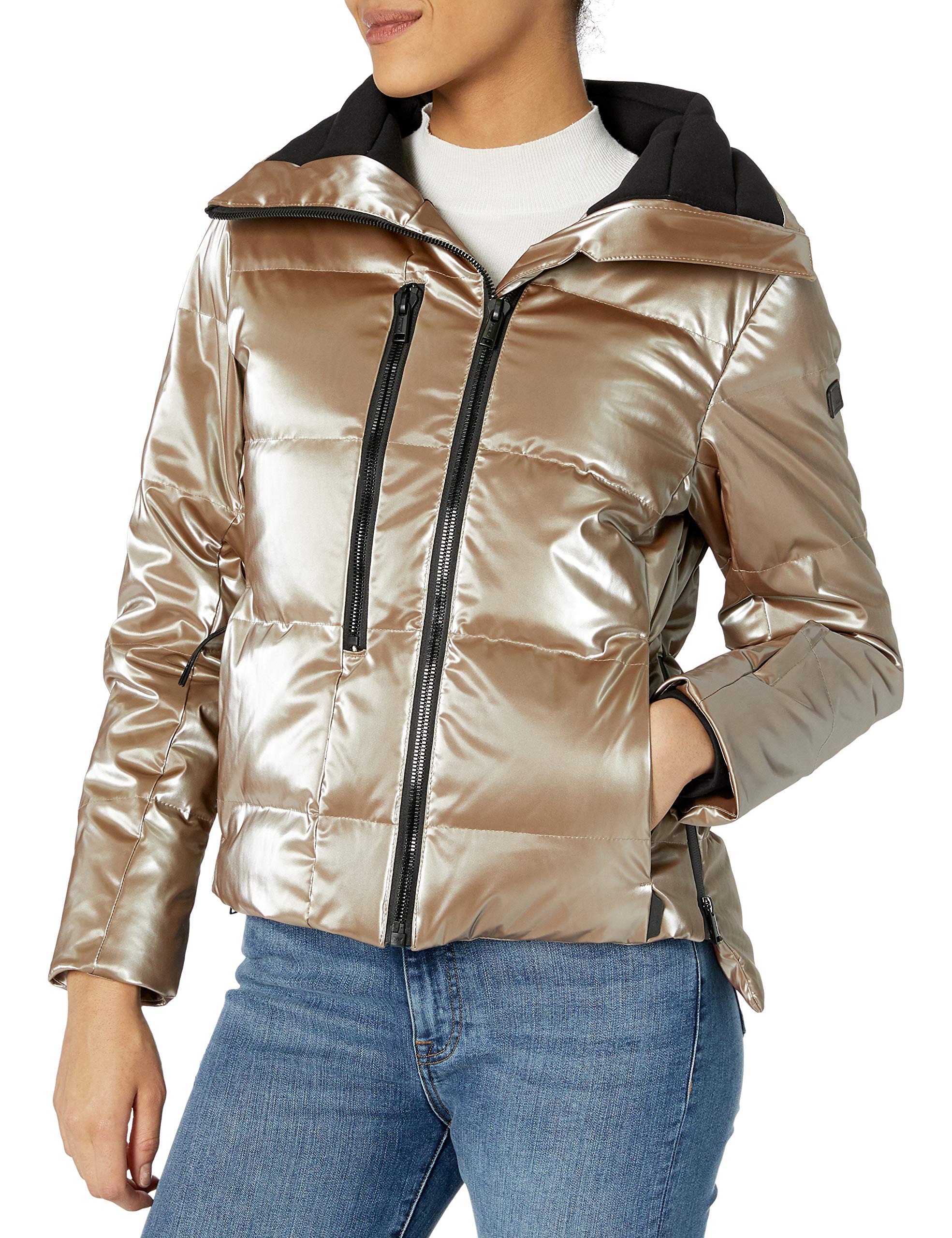 Tumi Women's High Shine Bomber, Champagne, X-Large