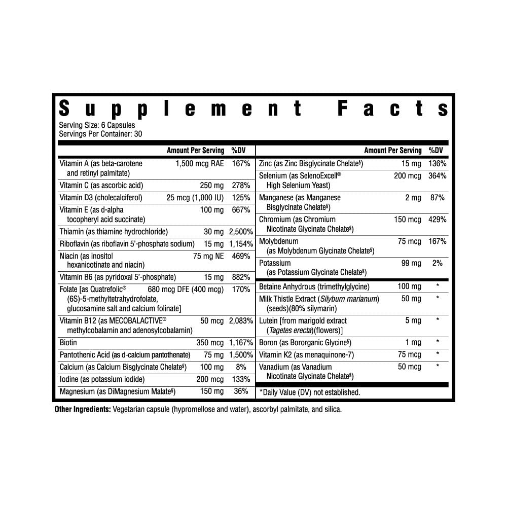 Seeking Health Kids Multivitamin - Supplement Formula with Methylfolate & Methyl B12 - Supports Brain Health & Genetic Expression - Formula Free from Copper & Iron - 180 Capsules