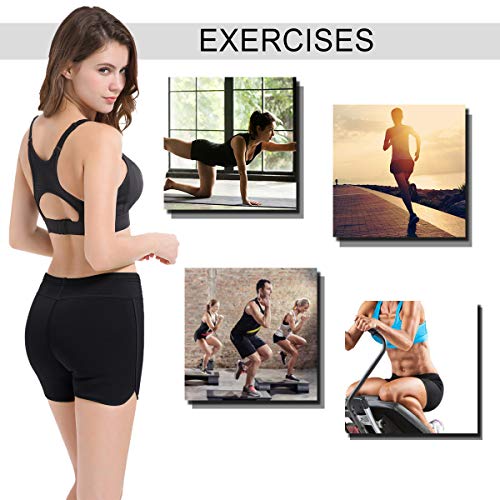 Women's Wetsuit Shorts Neoprene Compression Yoga Short Pants for Exercise Swim Water Sports (Black-Middle Cut, M)