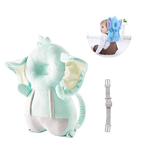 XIZHI Baby Toddlers Head Protective Baby Safety Mat Protection Head Protection Pillow Elastic Comfortable Shoulder Back Learn Walking Protective Cushion (Blue)
