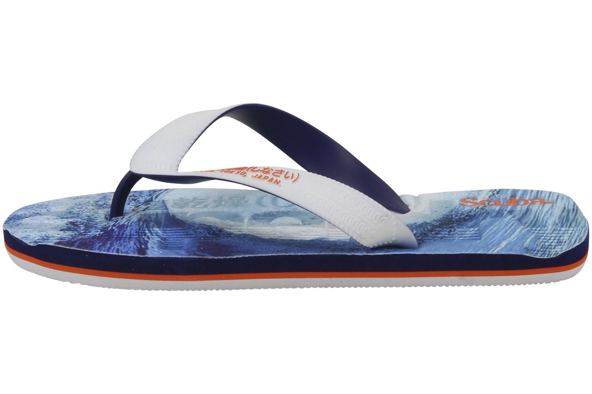 Superdry Men's Scuba Blue Tube Ride Flip Flop Sandals Shoes Sz: S