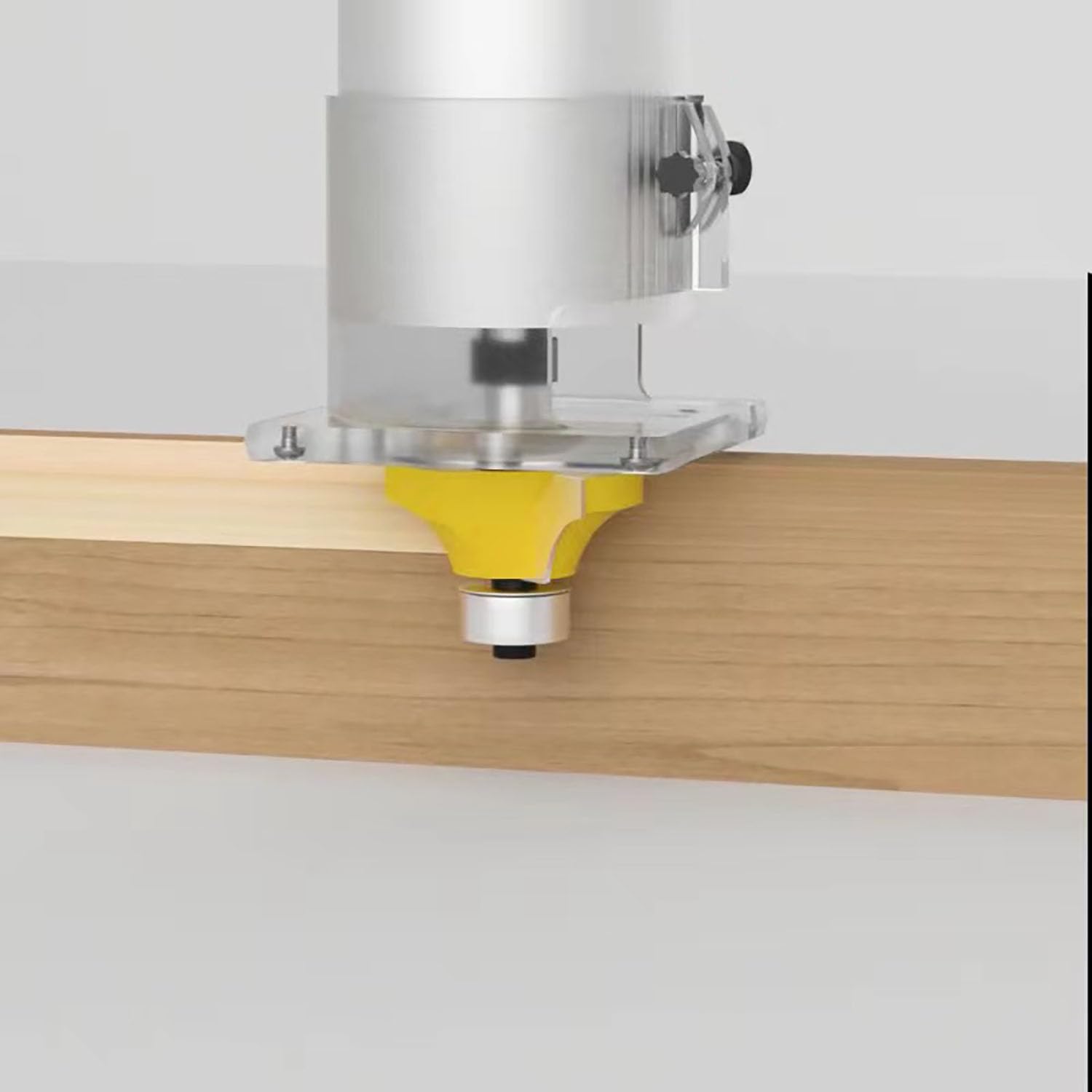 TOTOWOOD Roundover Router Bit Set,4pcs Router bit Set,1/4 inch Shank,Radius in 1/8", 1/4", 3/16", 5/16",Bearing Guide for Rounding Edge bit