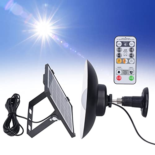 Solar Panel LED Lamp 270¡ã Adjustable Solar Pendant Light Solar Outdoor Round Light with Remote Control IP65 Waterproof LED Hanging Shed Light