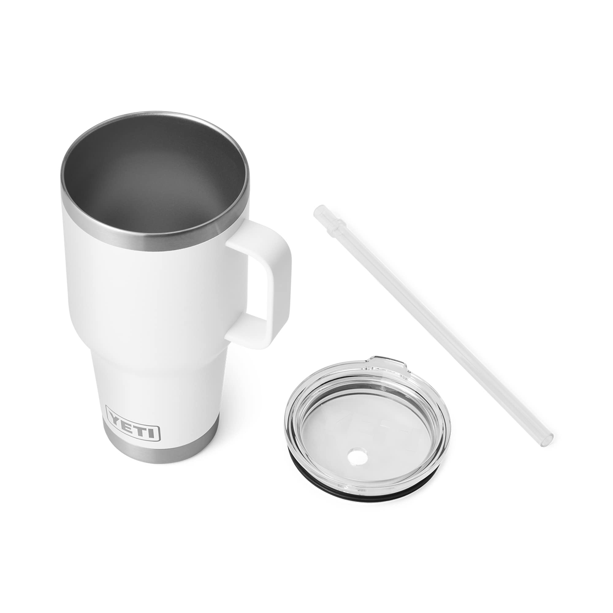 YETI Rambler 35 oz Straw Mug, Vacuum Insulated, Stainless Steel, White
