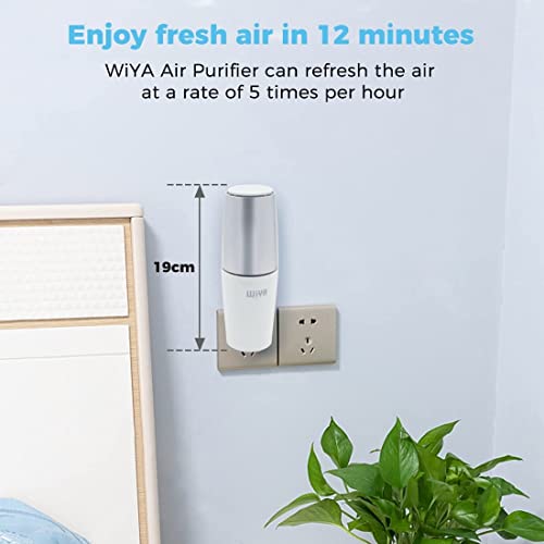 WiYA Portable Pluggable Air Purifier, Home Air Purifier, Keep Air Fresh, Desktop Air Purifiers for Bedroom, Room, Home Office
