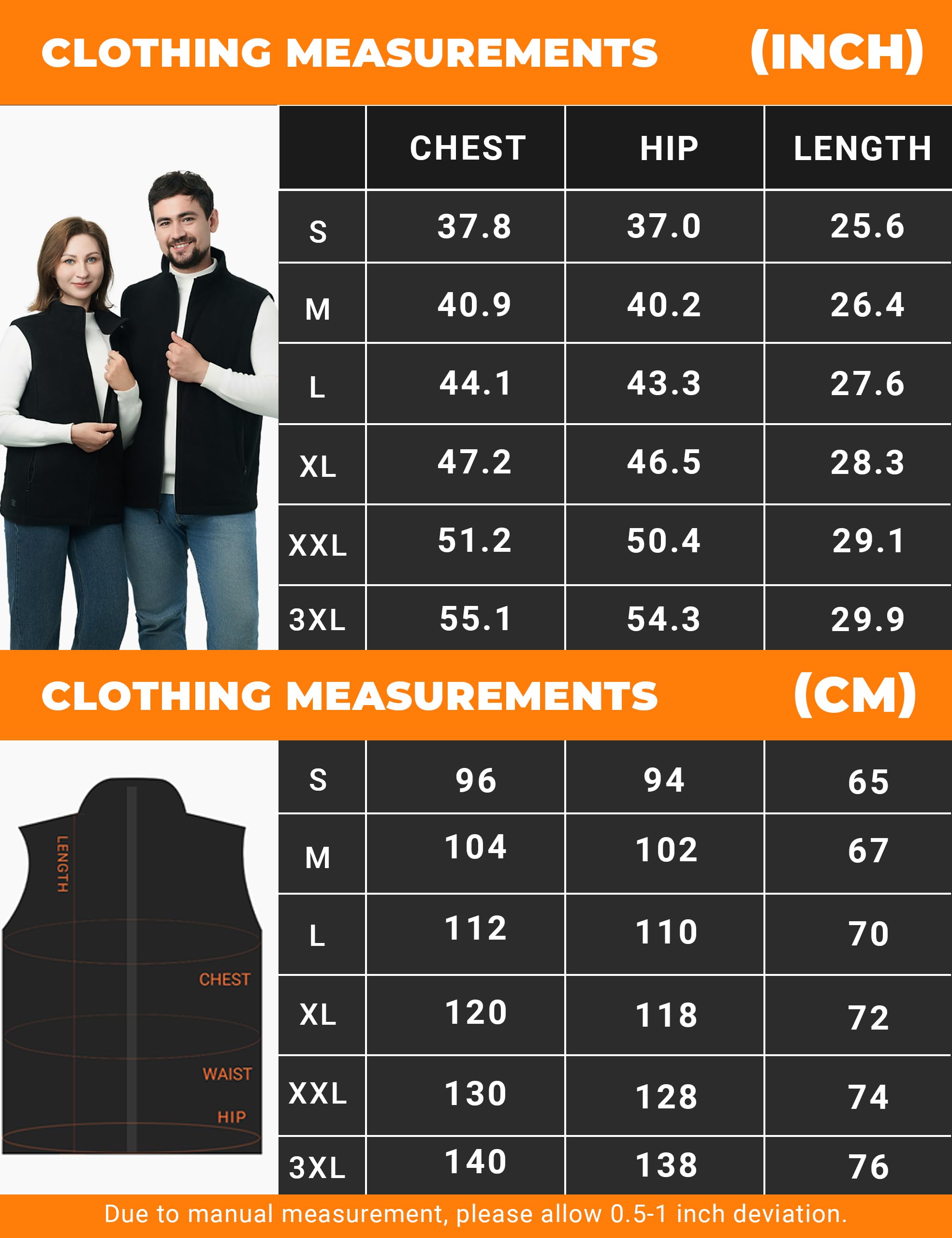 SOLJIKYE Heated Vest, Heated Jacket, Heated Vest for Men and Heated Vest Women (Battery Included)