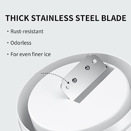 Yanpoake Manual Ice Shaver Snow Cone Machine Portable Shaved Crushed Ice Maker Crusher with 2 Free Ice Cube Tray for Home Outdoors Use