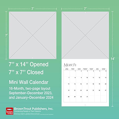 The Caribbean | 2024 7 x 14 Inch Monthly Mini Wall Calendar | BrownTrout | Travel Nature Beach Tropical