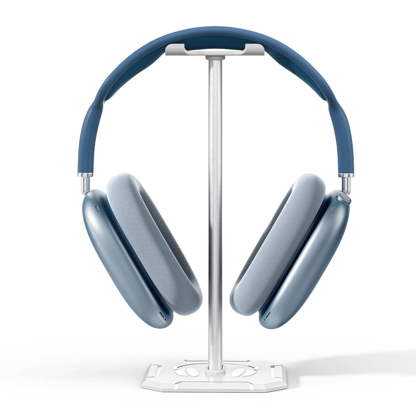 TuparGo Headphone Stand for Desk, Standing Computer Headset Holder,Aluminum Tube Connection and Easy to Assemble ,Suitable for All Over-Ear Headphone (White, 2-Pack)