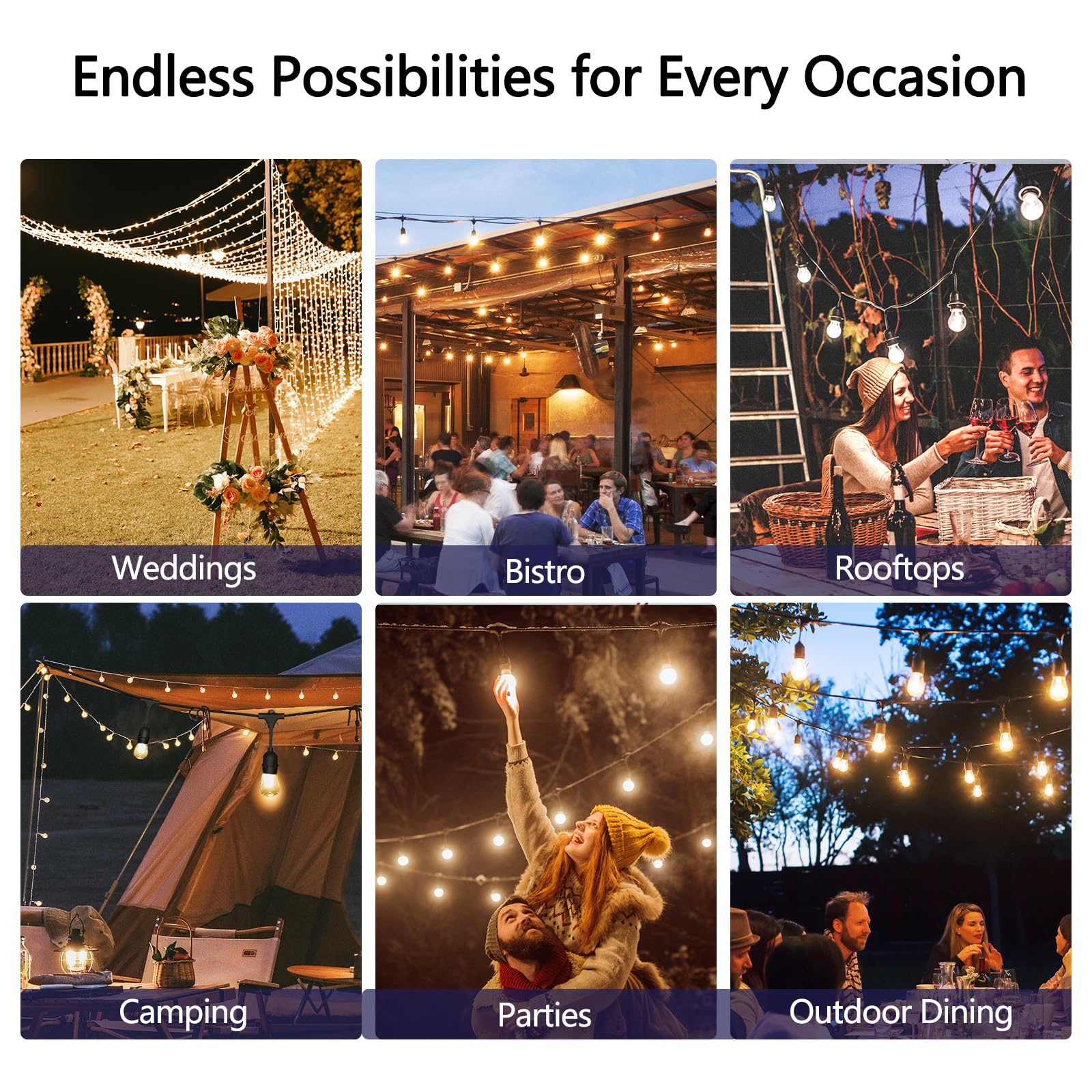 Stright 35FT Solar String Lights Outdoor Weatherproof with Remote, Solar Powered LED Edison Bulb Outdoor String Lights for Outside Patio Backyard Fence Halloween Christmas Decorations