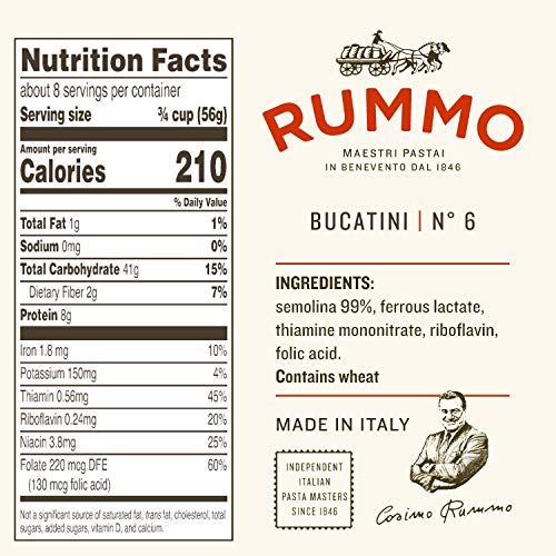 RUMMO Bucatini Pasta, 16 OZ