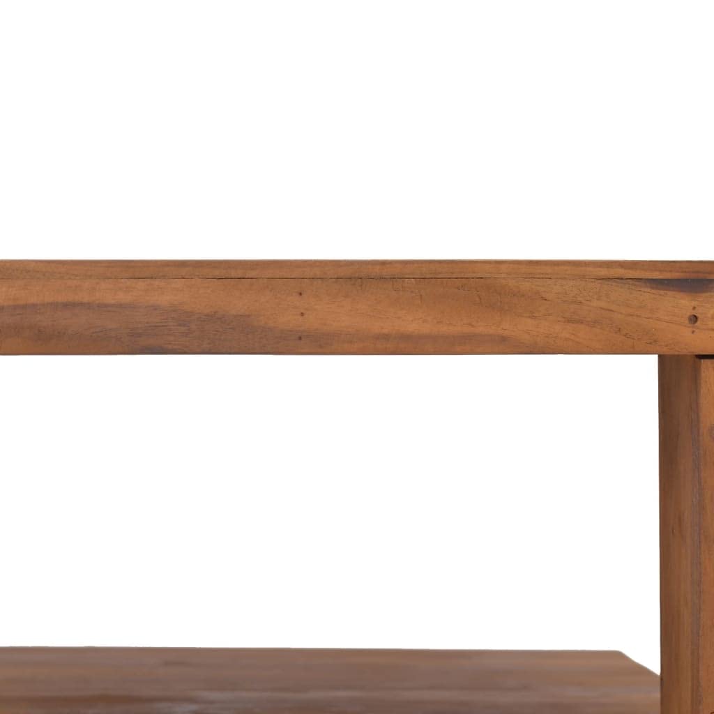 QJBSAVVA Coffee Table 25.6"x25.6"x13" Solid Teak Wood,Bedside Tables Side Tables End Tables Entrance Tables Suitable for Meeting Rooms, Reception Rooms, Offices