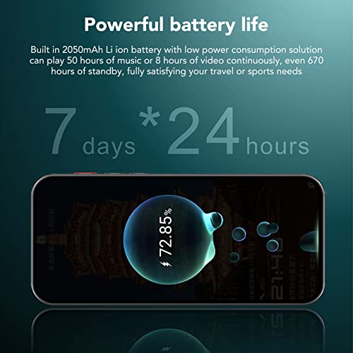 WiFi Mp3 Player with for Bluetooth, Full Touch HD Screen Mp3 Mp4 Player with Speaker, Portable HiFi Sound Music Player, USB 16GB MP4 Player, Expandable Up to 128GB (Sky Color)